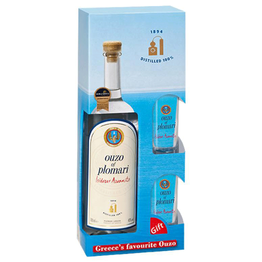 Plomari Ouzo Glass Pack 700ml – Mr Liquor